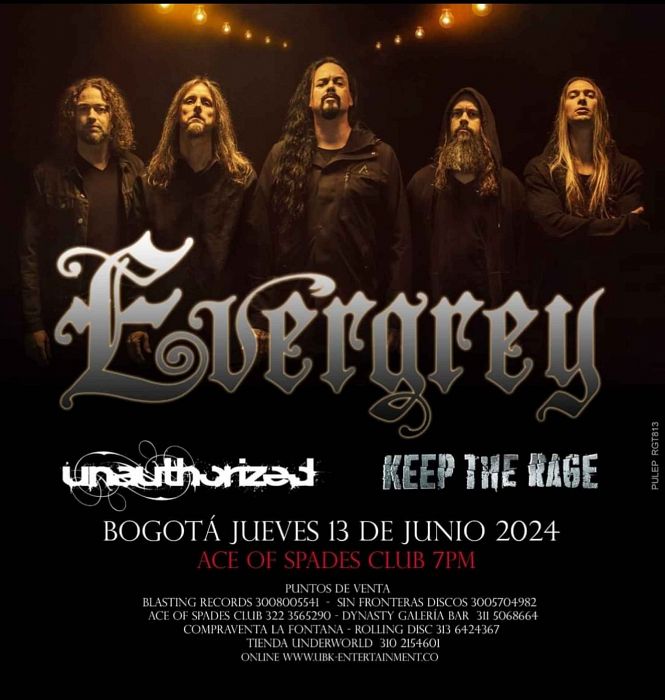Evento Evergrey|Conciertos, Festivales.