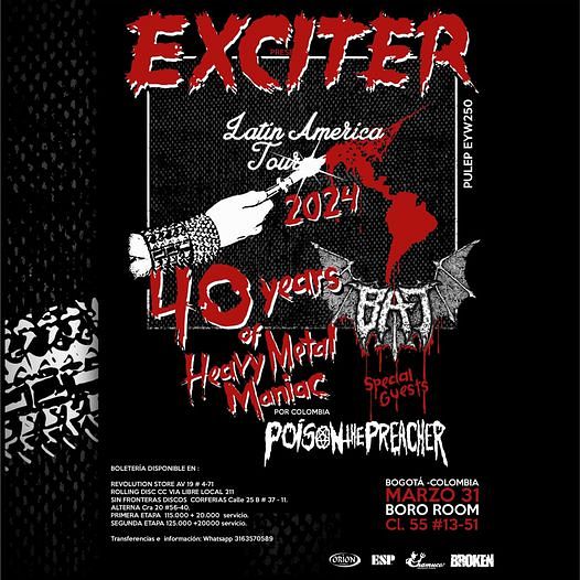 Evento Exciter|Conciertos, Festivales.