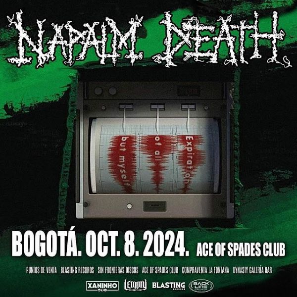 Evento Napalm Death|Conciertos, Festivales.