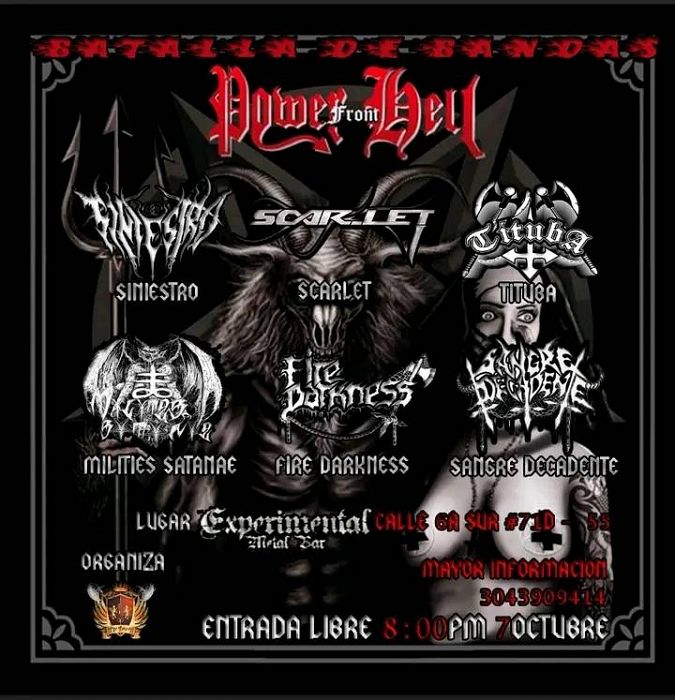 Evento Power From Hell|Conciertos, Festivales.