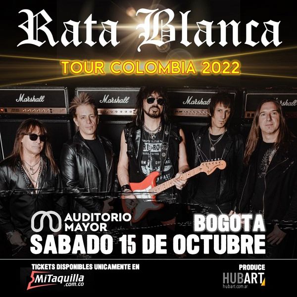 Evento Rata Blanca En Colombia|Conciertos, Festivales.