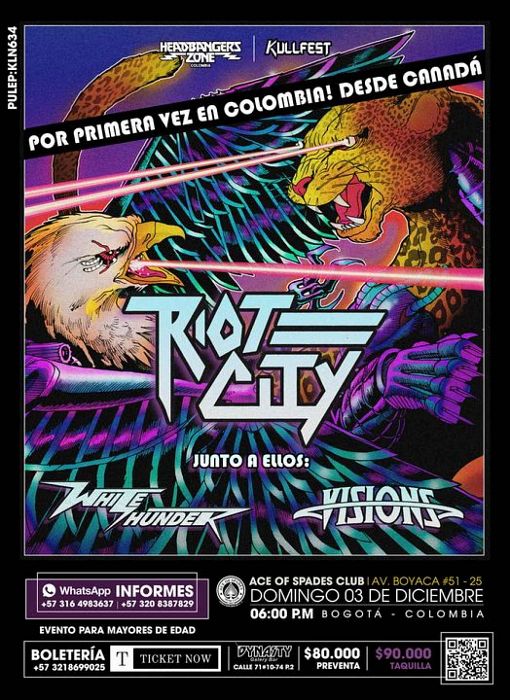 Evento Riot City|Conciertos, Festivales.