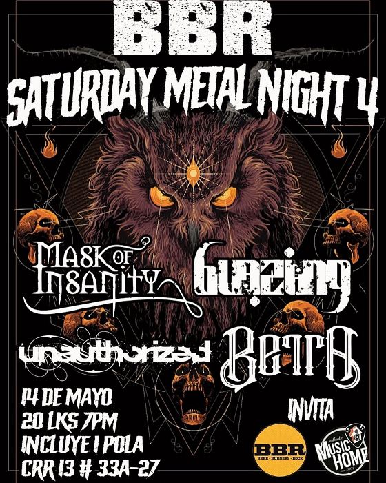 Evento Saturday Metal Night 4|Conciertos, Festivales.